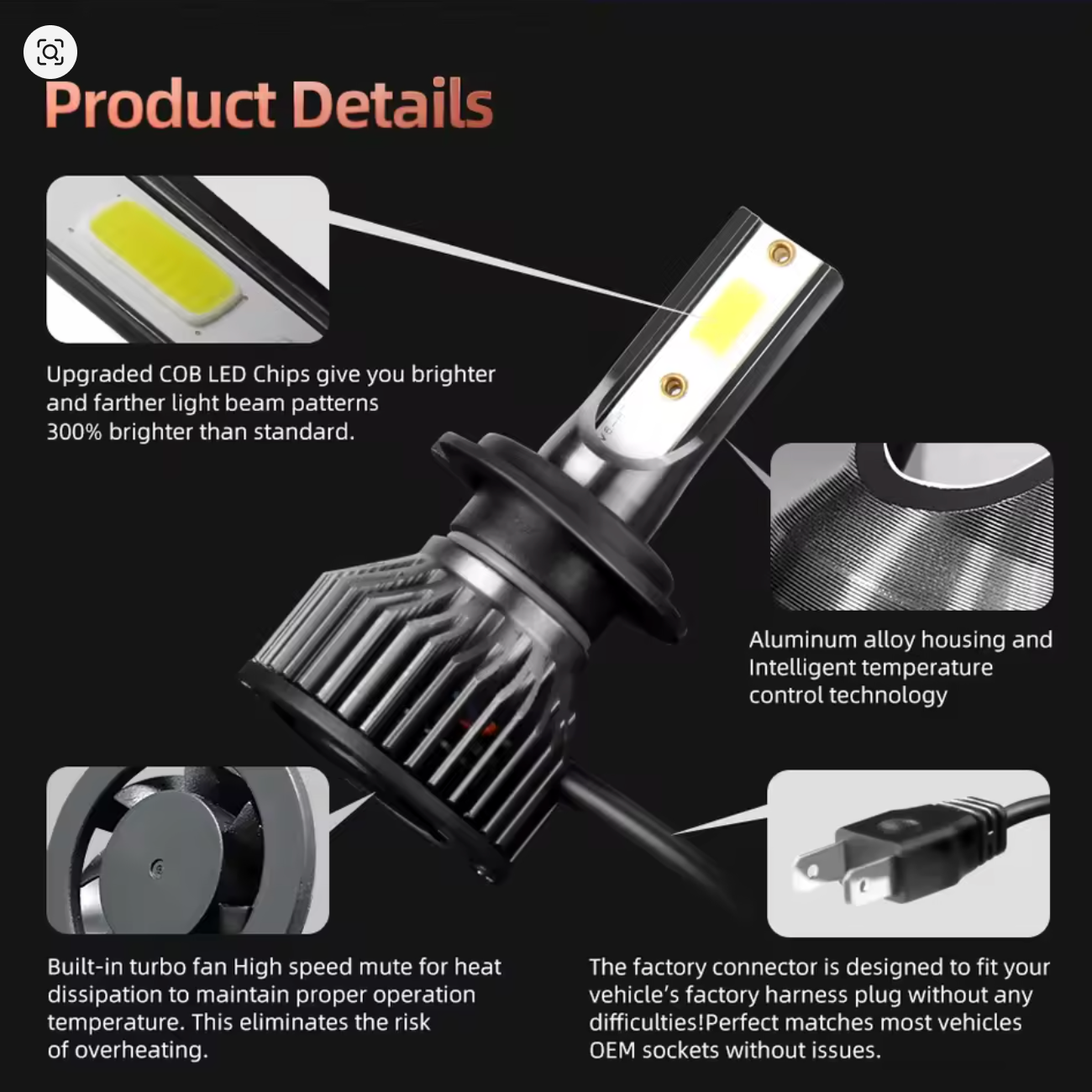 The NEW F2 LED Headlights H4 – Fits Any Car 💎 – Easy Buy Now